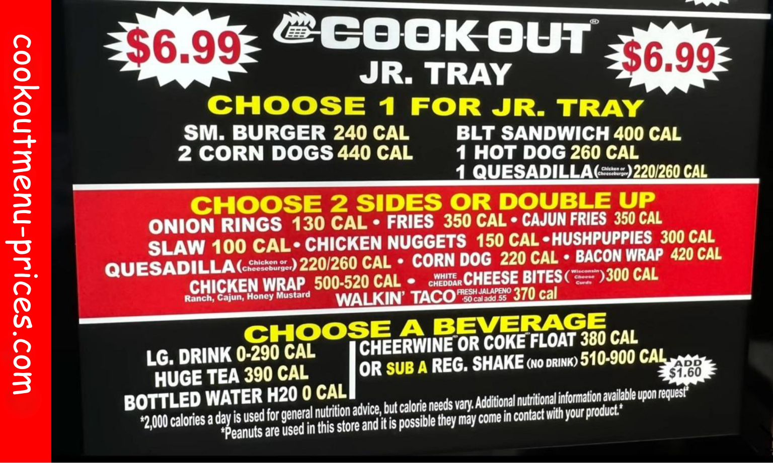 Cookout Menu with Prices [2025] | Calories | USA Menu Prices